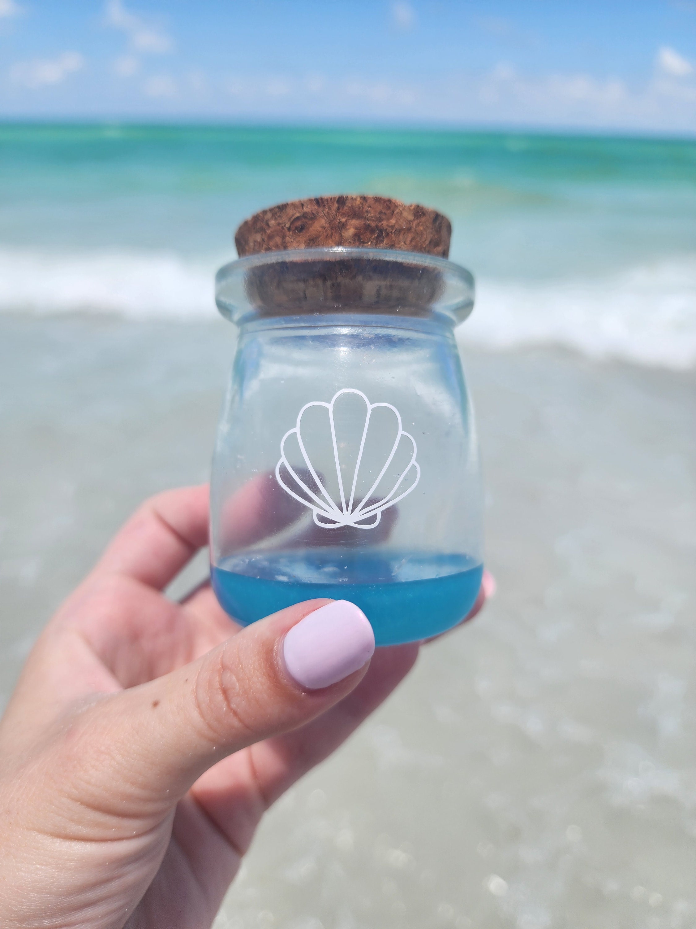Mini Jar- Beach Combing-sharktooth-palm Island-seashell - Etsy