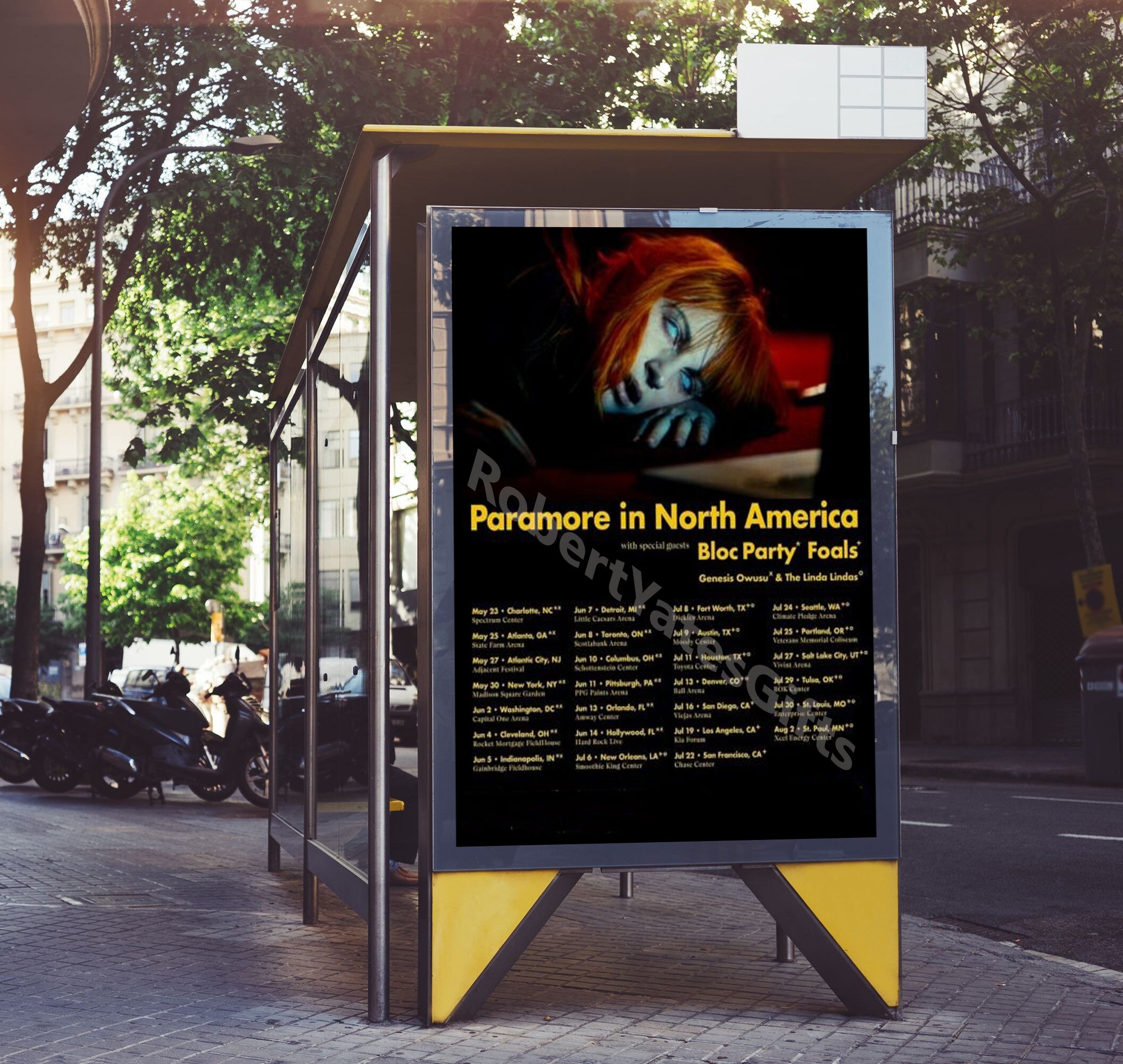 Paramore 2023 North American Tour Concert Poster