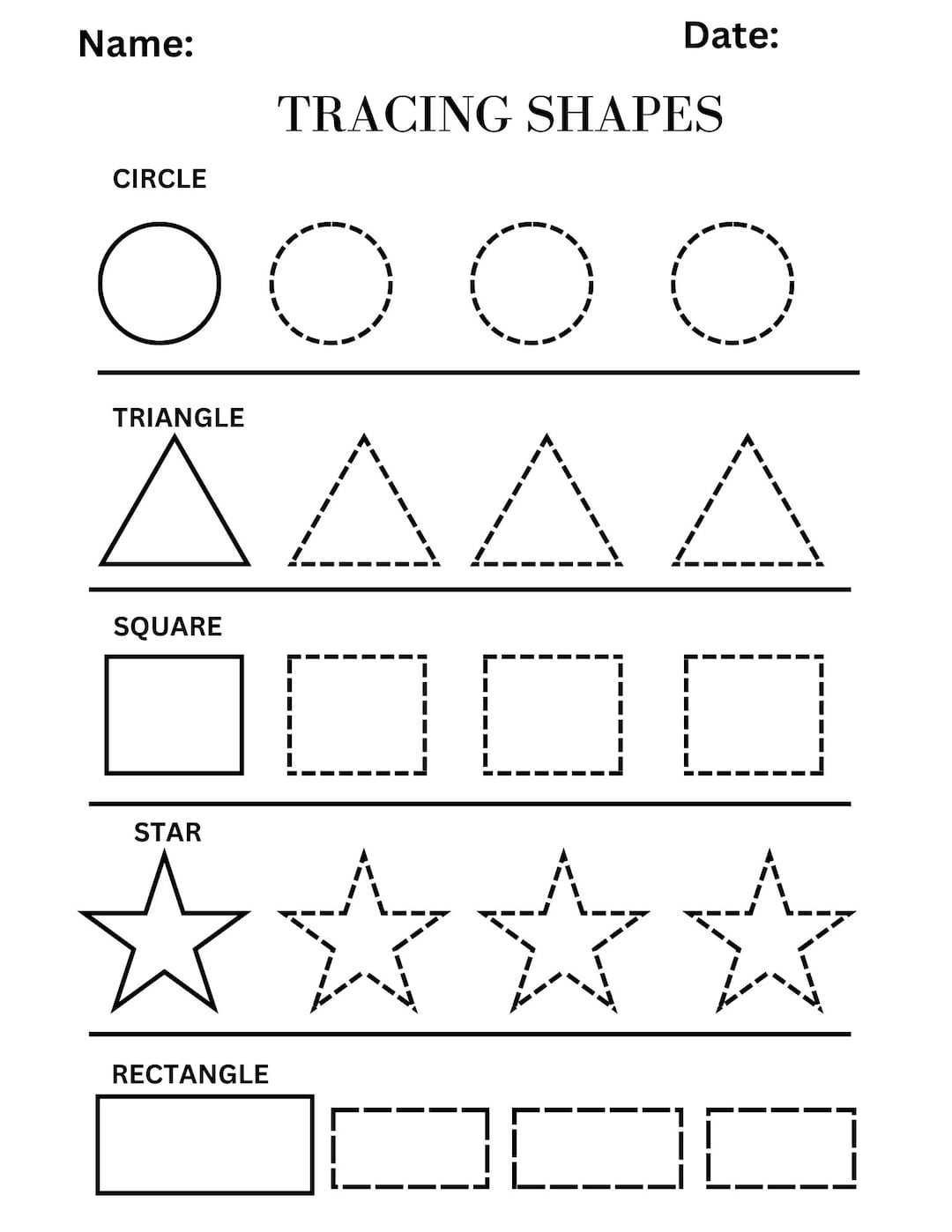 Colors and Shapes Worksheets - Etsy