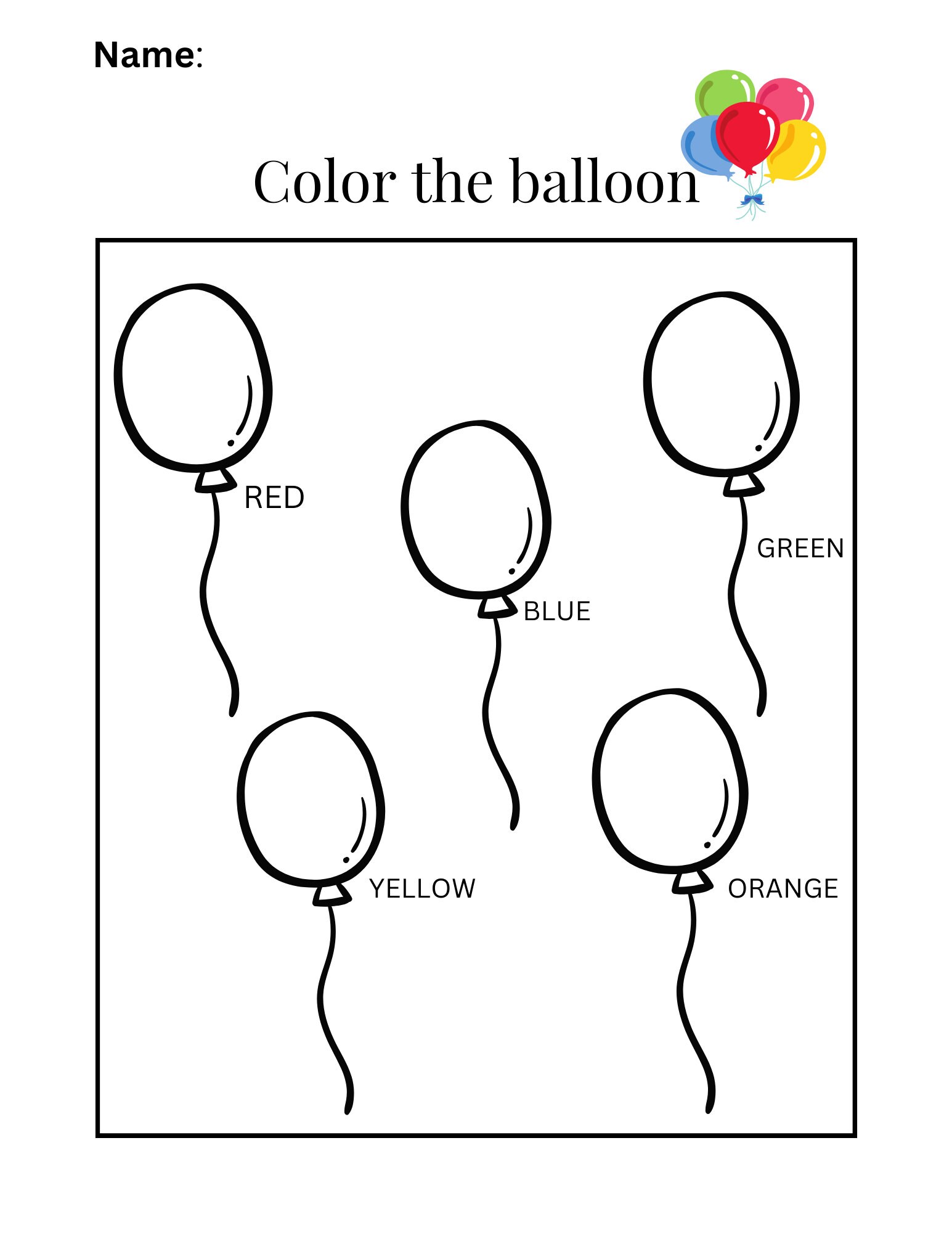 Colors and Shapes Worksheets - Etsy