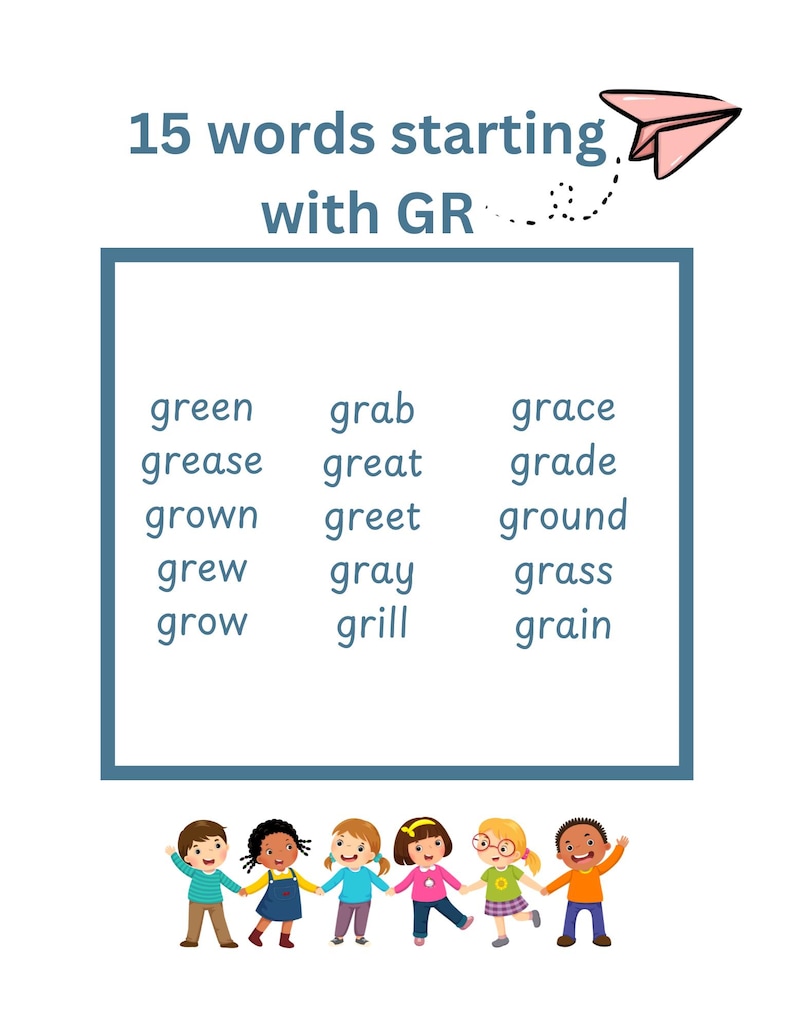 List of 15 Words Starting With Letters GR - Etsy