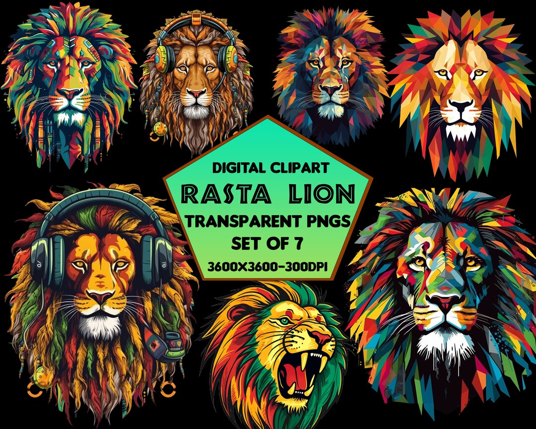 Rasta Lion PNG for Juneteenth Lion PNG Bundle, Juneteenth Png Bundle ...