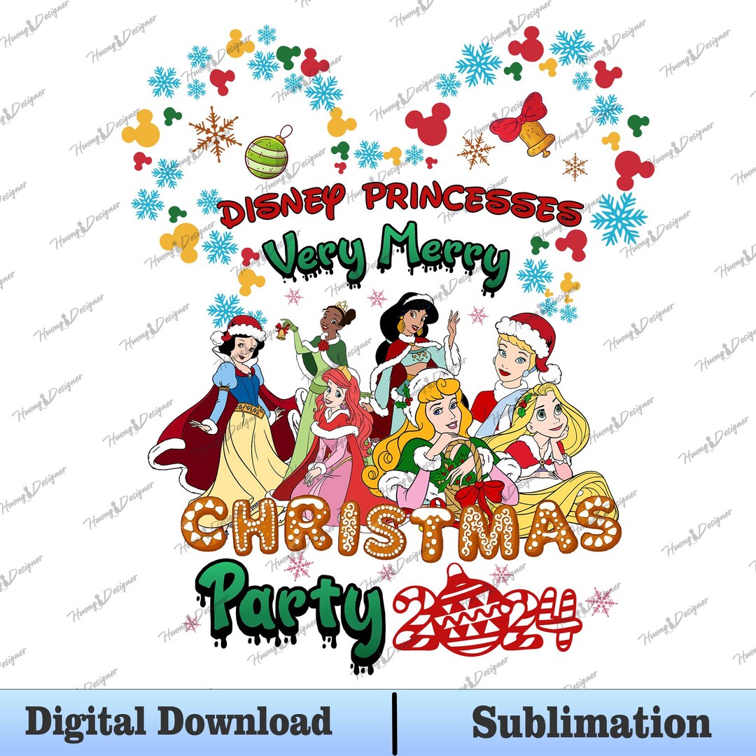 Very Merry Christmas 2024 Party Png, Christmas Princess Png, Princess ...