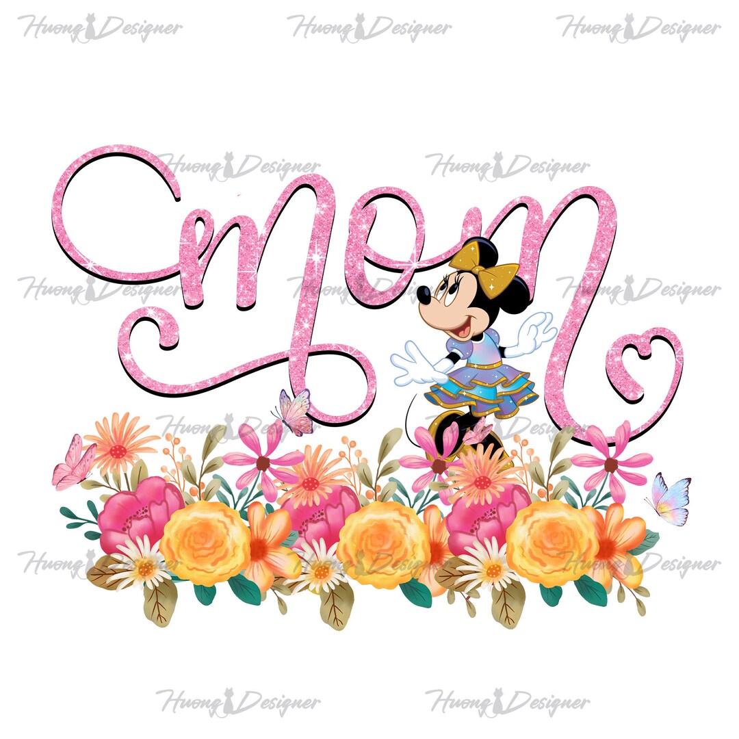 Floral Mom Mouse Png, Mother's Day Png Designs, Mama Mouse Png, Mama ...