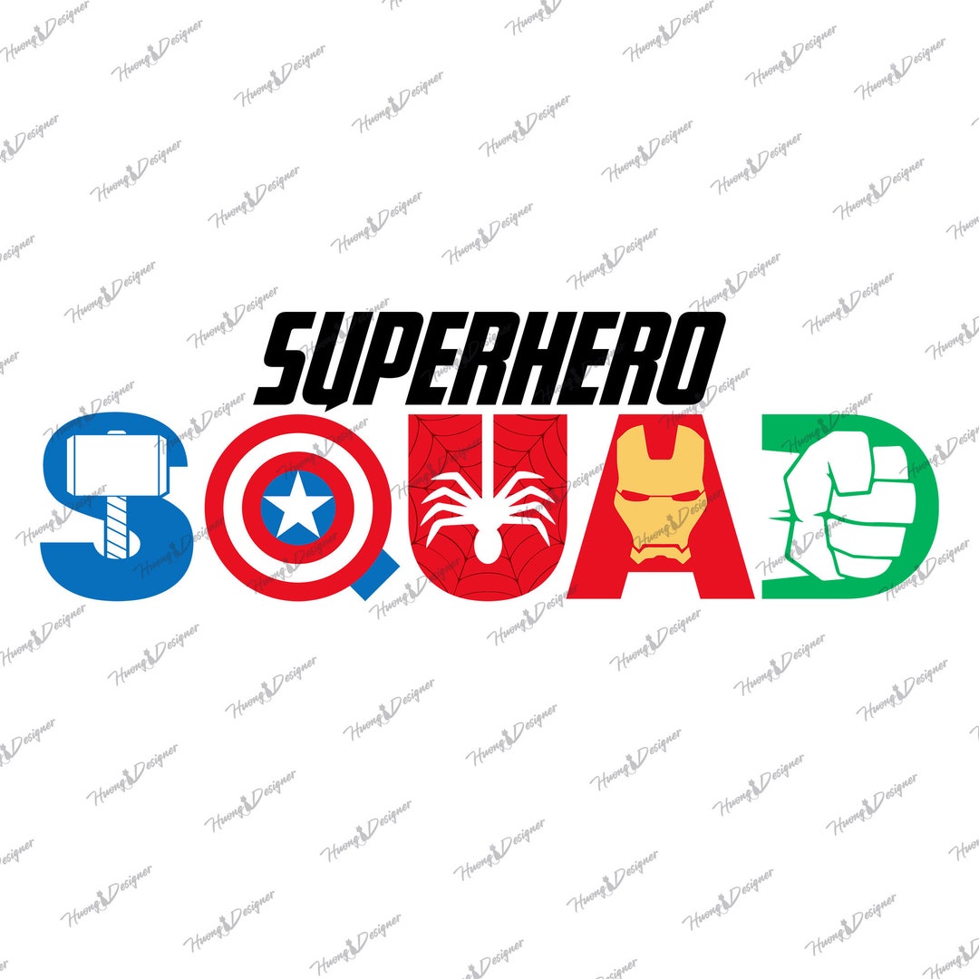 Superhero Squad Svg, Superhero Svg, Superhero for Kids SVG, Family ...