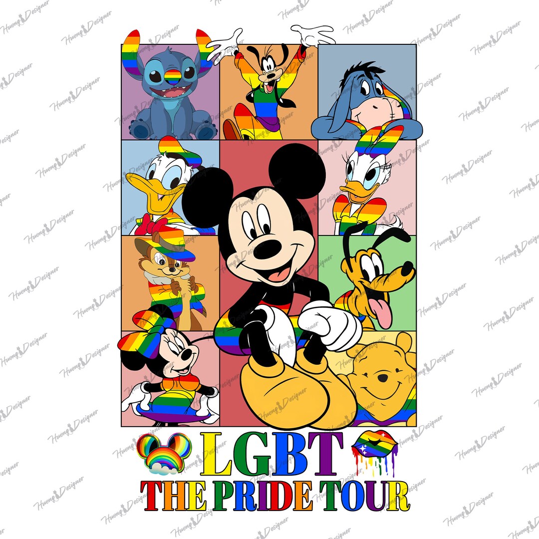 LGBT the Pride Tour Png, LGBT Pride 2024, Mouse and Friend Pride Month ...