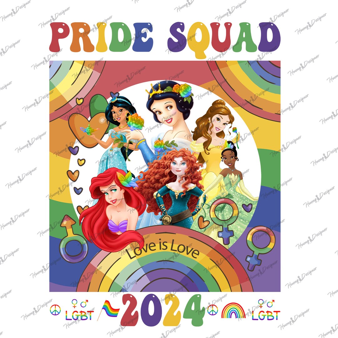 Pride Squad 2024 Png, LGBT Pride 2024 Png, Princess Pride Love Png ...