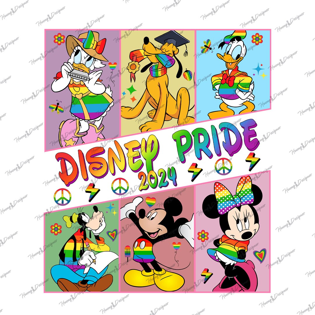 LGBT Pride 2024 Png, Pride Love Png, Mouse and Friend Pride Month Png ...