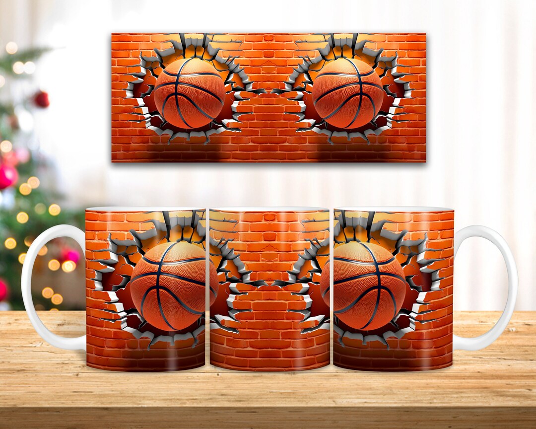 3D Basketball Hole in A Wall Mug Wrap 3d Mug Design Hole in - Etsy