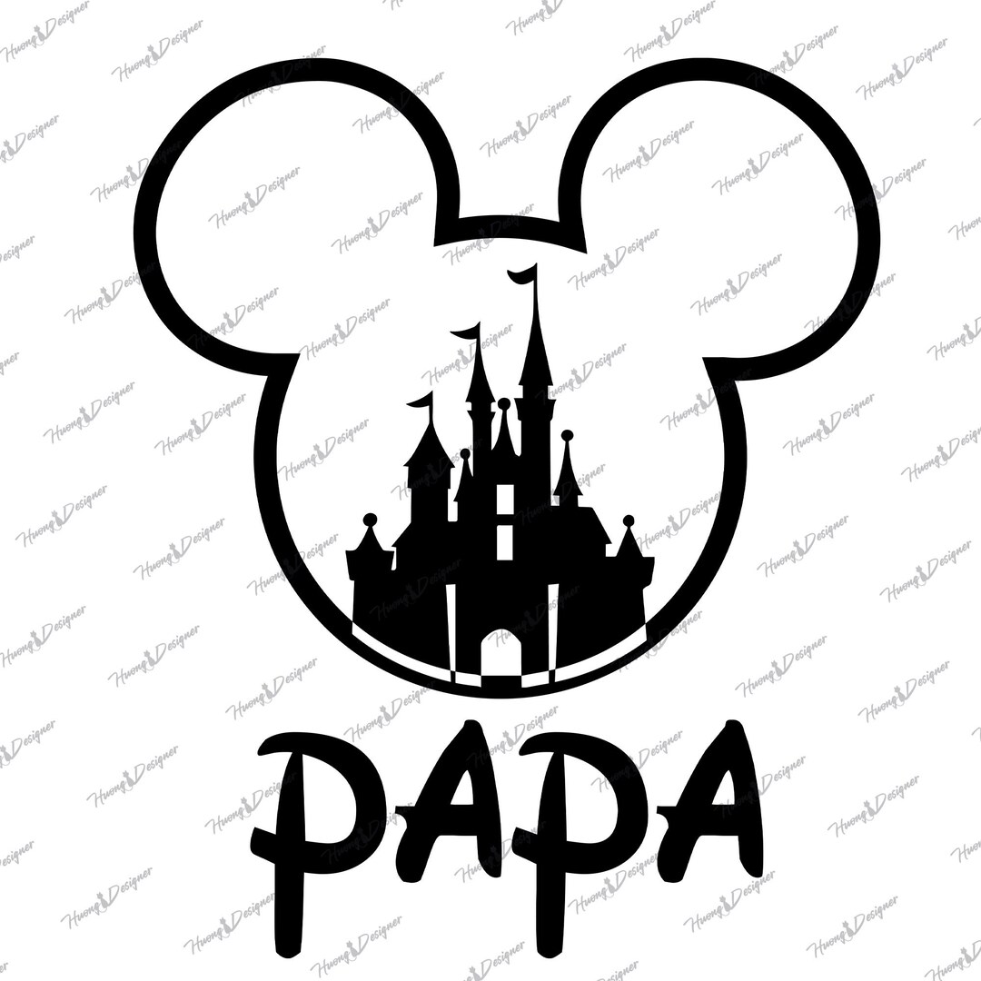 Papa Svg, Father's Day Svg, Mouse Head Svg, Mouse Ears Dad Svg, Vacay ...