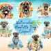 Dog Watercolor Clipart Bundle PNG, Dog Sublimation Design, Dog Lover ...