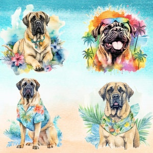 Dog Watercolor Clipart Bundle PNG, Dog Sublimation Design, Dog Lover ...