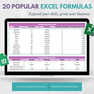 Microsoft Excel Shortcuts Printable Excel Cheat Sheet Workbook ...