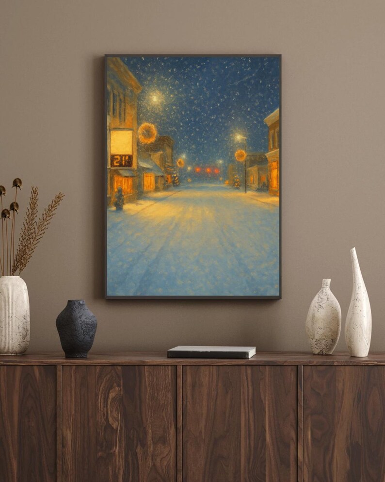 Small-town Christmas Art Bundle | Holiday Wall Decor (digital Download ...