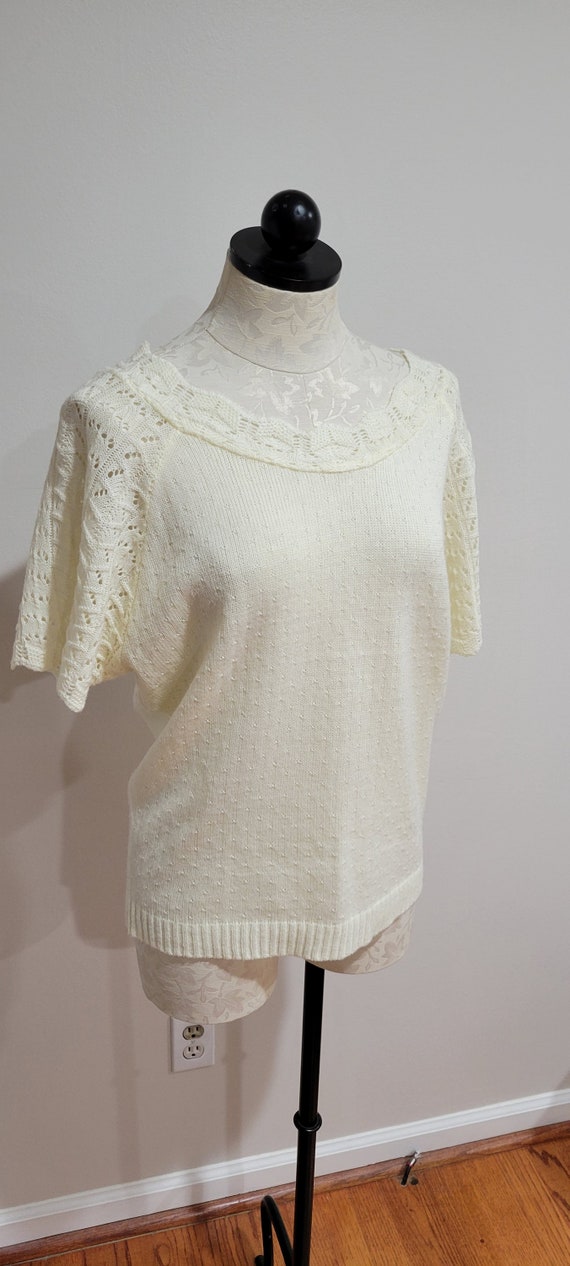 Vintage ivory sweater, ivory - Gem