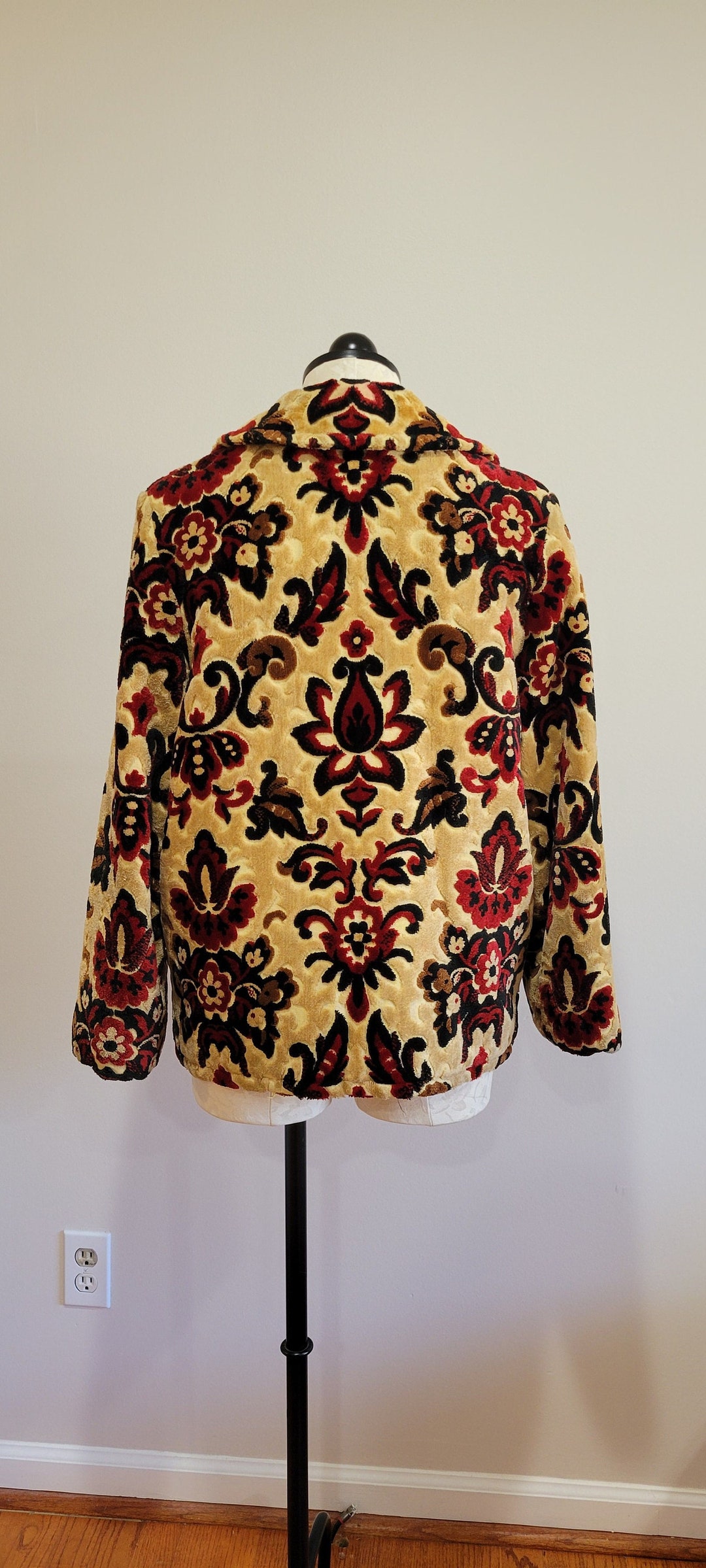 Vintage 1970s Russ Damask Carpet Coat - Etsy