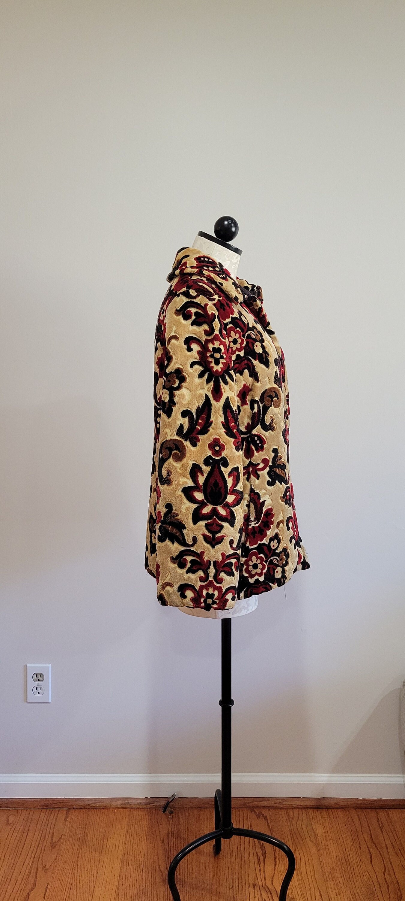 Vintage 1970s Russ Damask Carpet Coat - Etsy