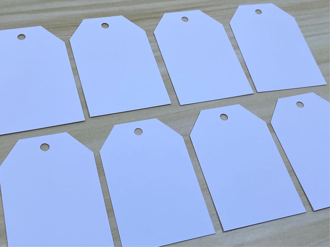 Blank Gift Tags - Rectangle Tag - White Tags - Set of 10 or 25 - Craft ...