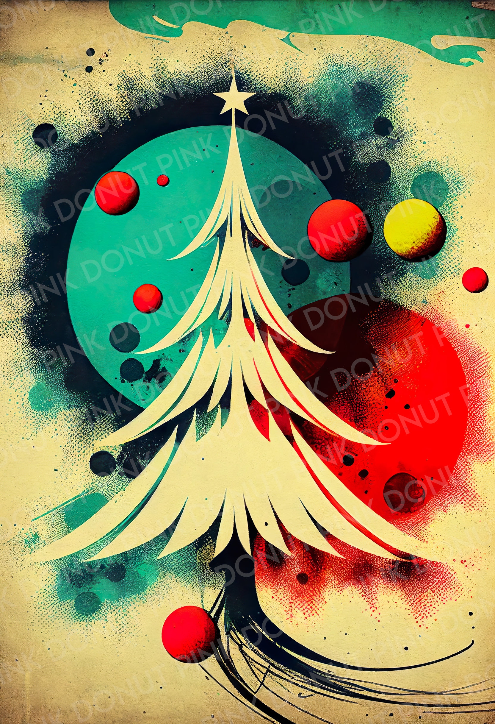 Christmas Tree Abstract Paintings