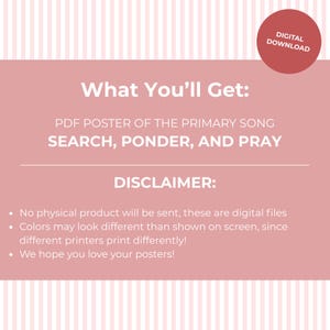 Search, Ponder, and Pray: LDS Primary Singing Time Flip Chart (digital ...