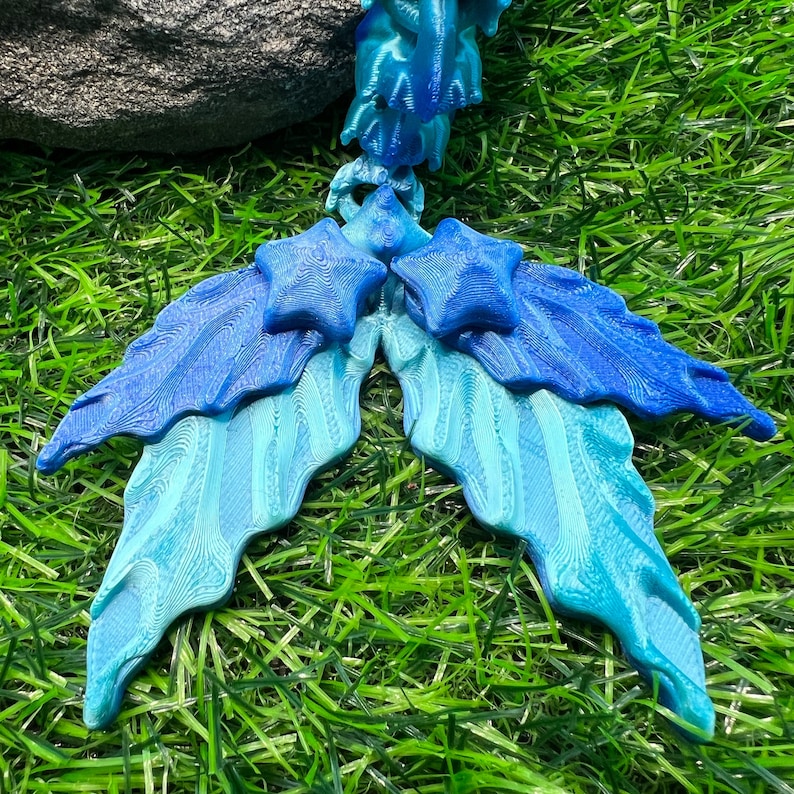 Mizu Element Dragon 3d Printed Articulated Dragon - Etsy