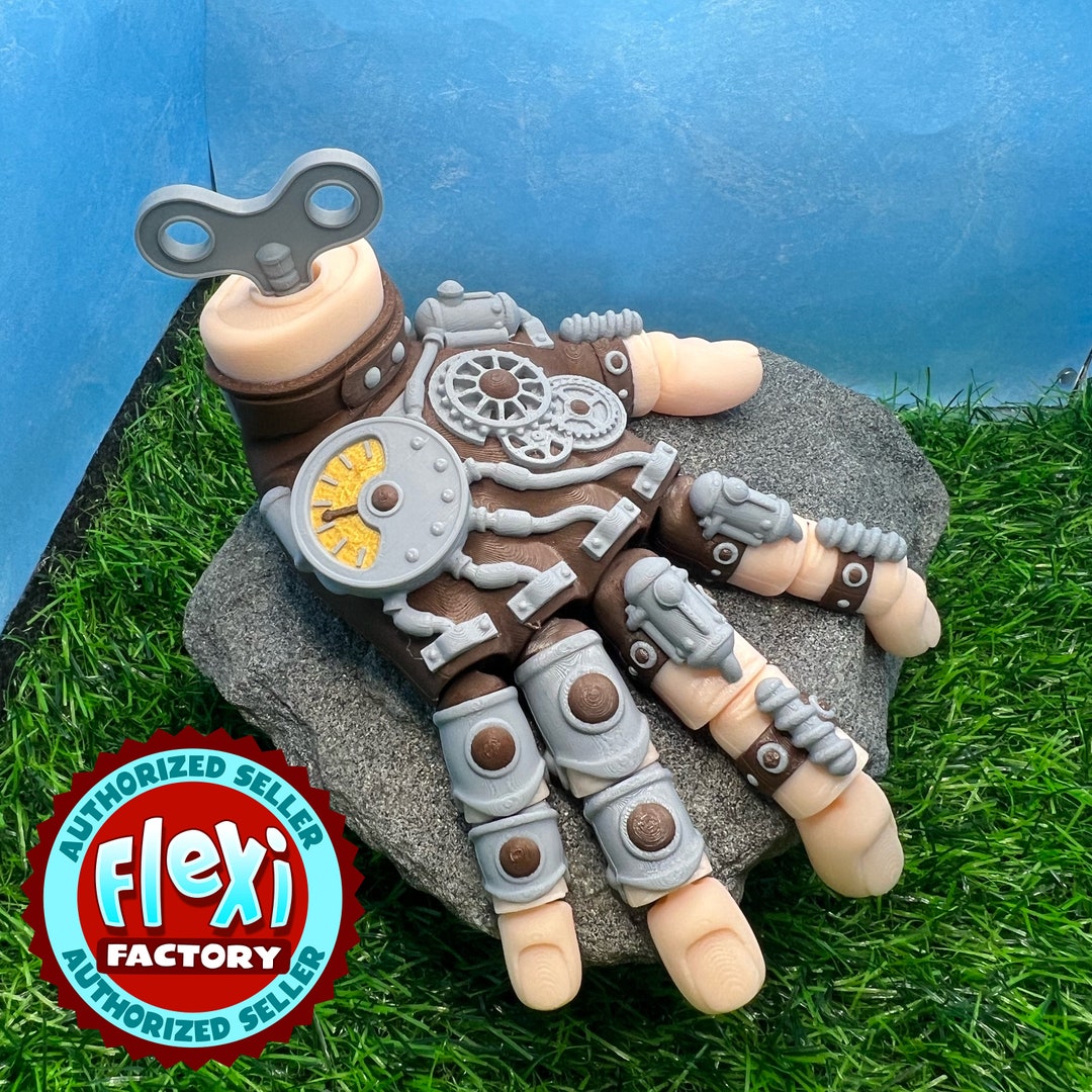 Articulated Steampunk Hand - 3d Printed Flexi Hand, Steampunk - Etsy