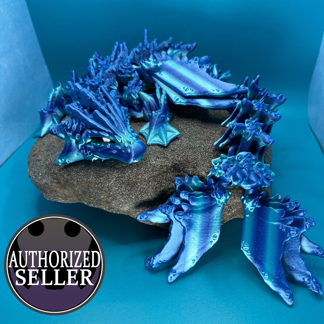 Articulated Ocean Dragon 3d Printed Dragon - Etsy Portugal