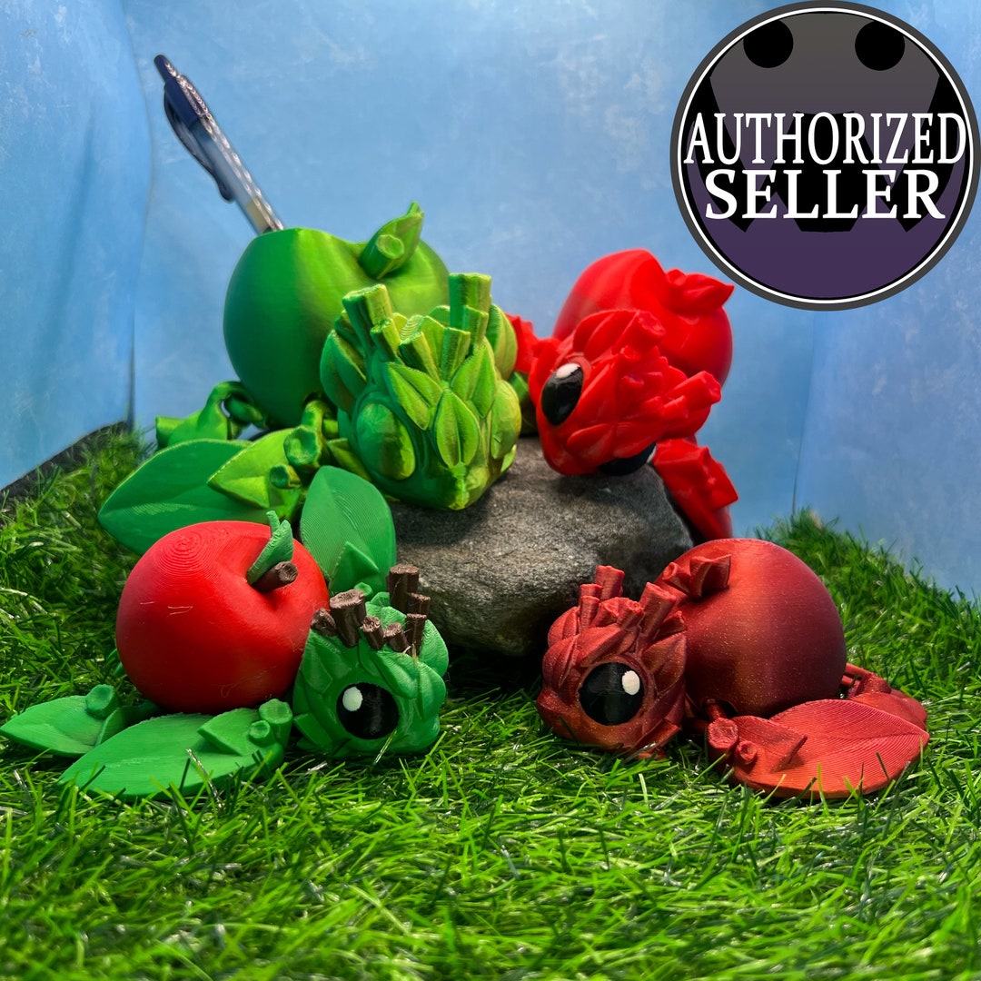 Appleurtle - 3d Printed Articulated Apple Turtle - Etsy