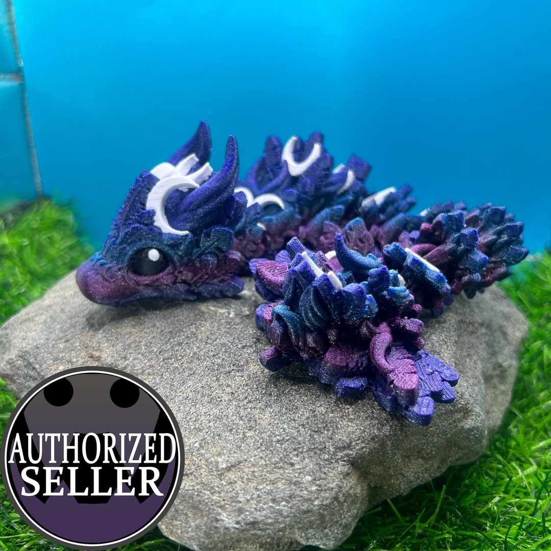 Articulated Baby Lunar Dragon - 3d Printed Articulated Dragon - Etsy