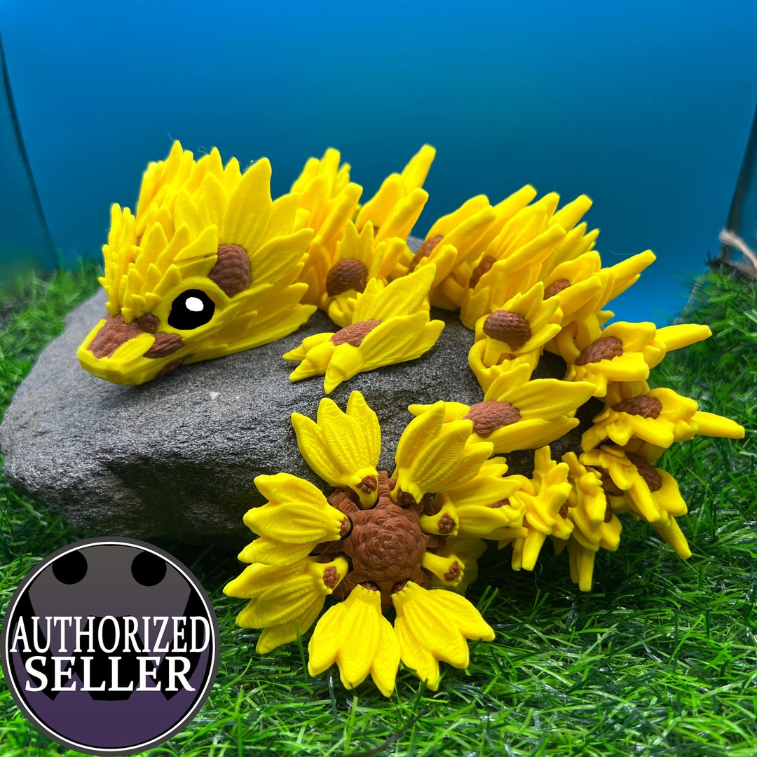Articulated Baby Sunflower Dragon - 3d Print Dragon - Etsy