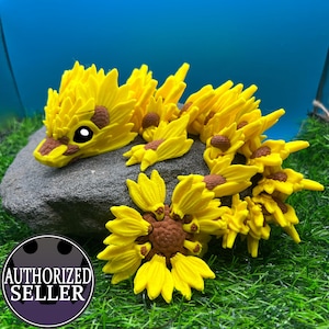 Articulated Baby Sunflower Dragon 3d Print Dragon - Etsy
