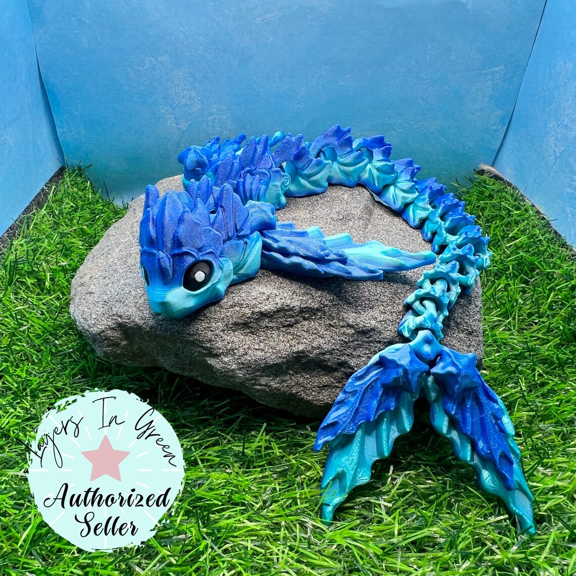 Mizu Element Dragon 3d Printed Articulated Dragon - Etsy
