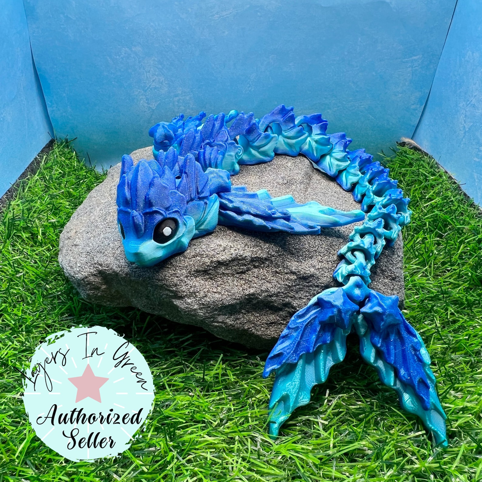 Mizu Element Dragon - 3d Printed Articulated Dragon - Etsy