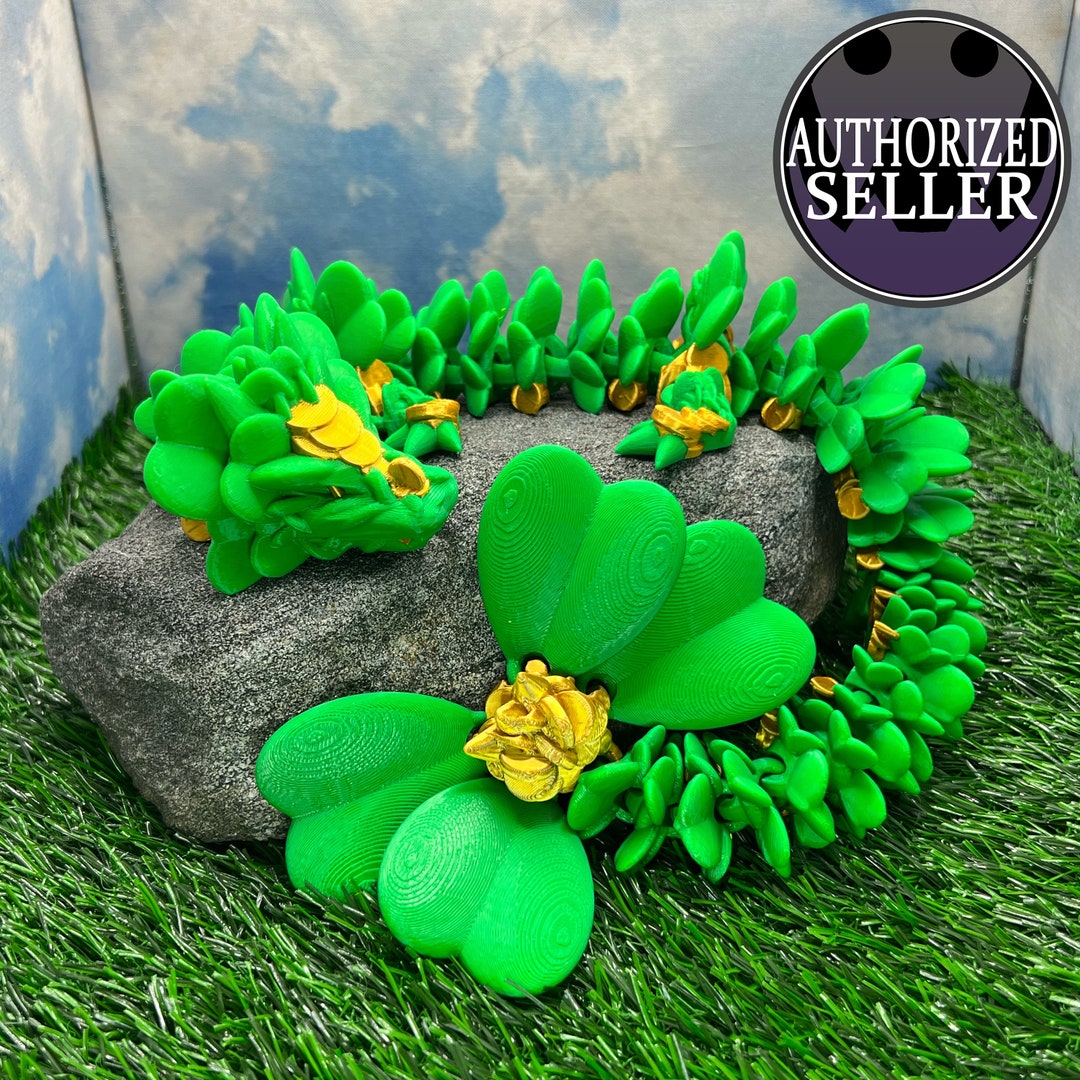Articulated Clover Dragon - 3dprinted Dragon - Etsy