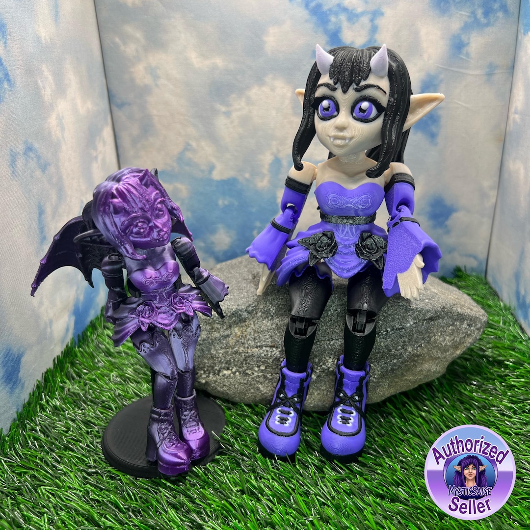 Vampire Doll - 3d Printed Articulated Vampire Doll - Etsy