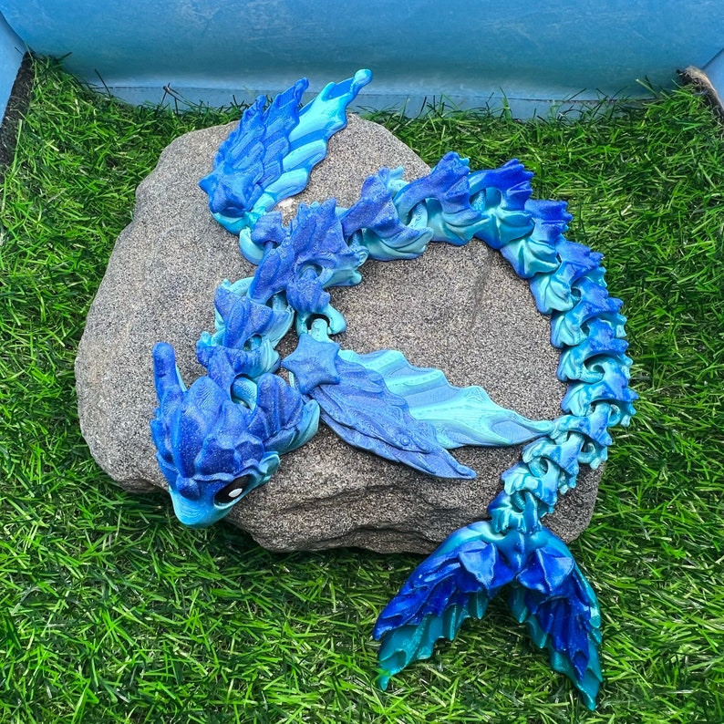 Mizu Element Dragon - 3d Printed Articulated Dragon - Etsy