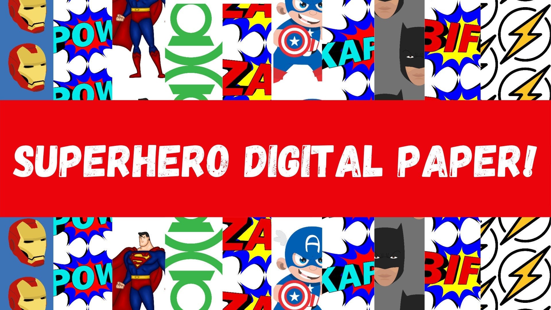 Superhero Digital Paper Comic Book Theme Backgrounds and Textures 10 ...
