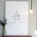 Middle Finger Line Art Printable Digital Instant Download SVG, PNG, JPG ...
