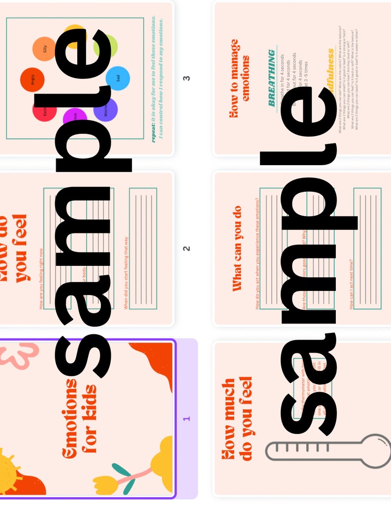 Emotion Worksheets for Kids - Etsy