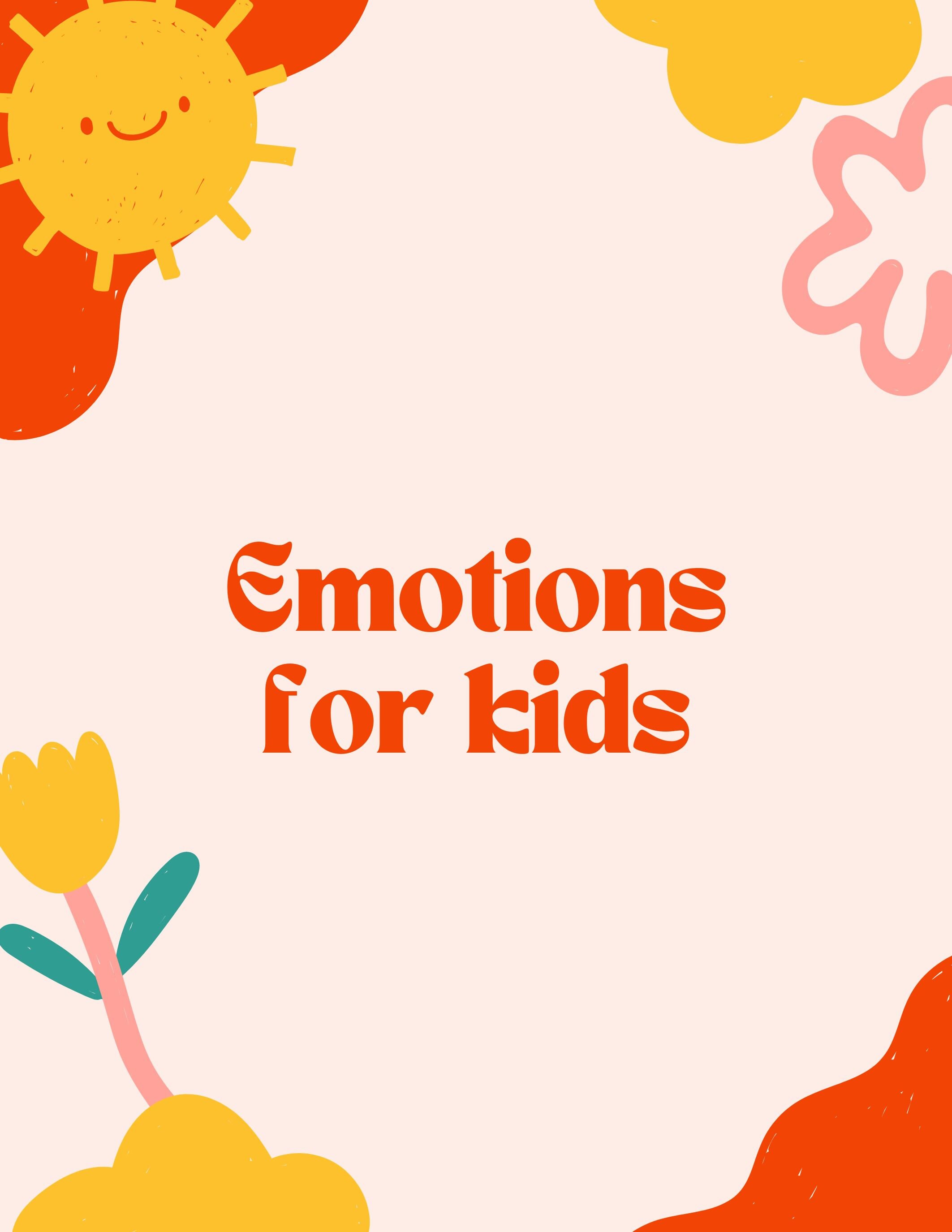 Emotion Worksheets for Kids - Etsy