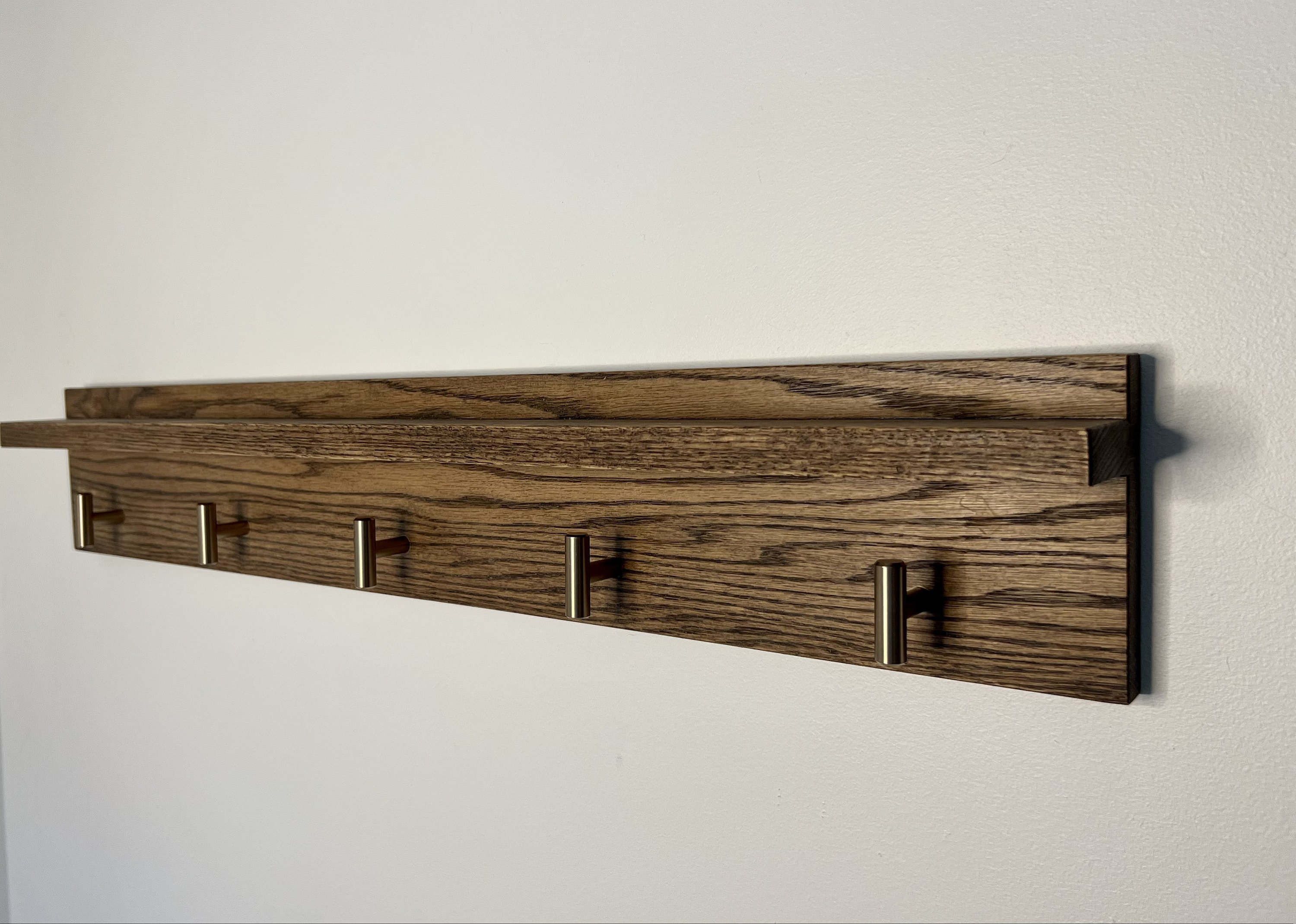 Coat Rack and Key Holder, Entryway Organizer, Shelf, Wall Mounted Coat ...