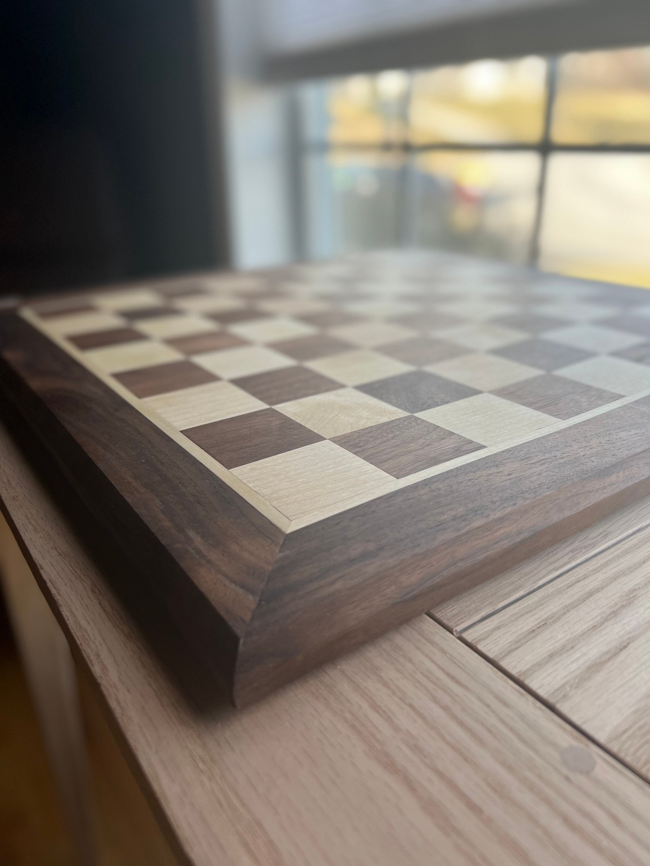 Walnut Chess Board, Handmade Checker Board, Heirloom Chess Board ...