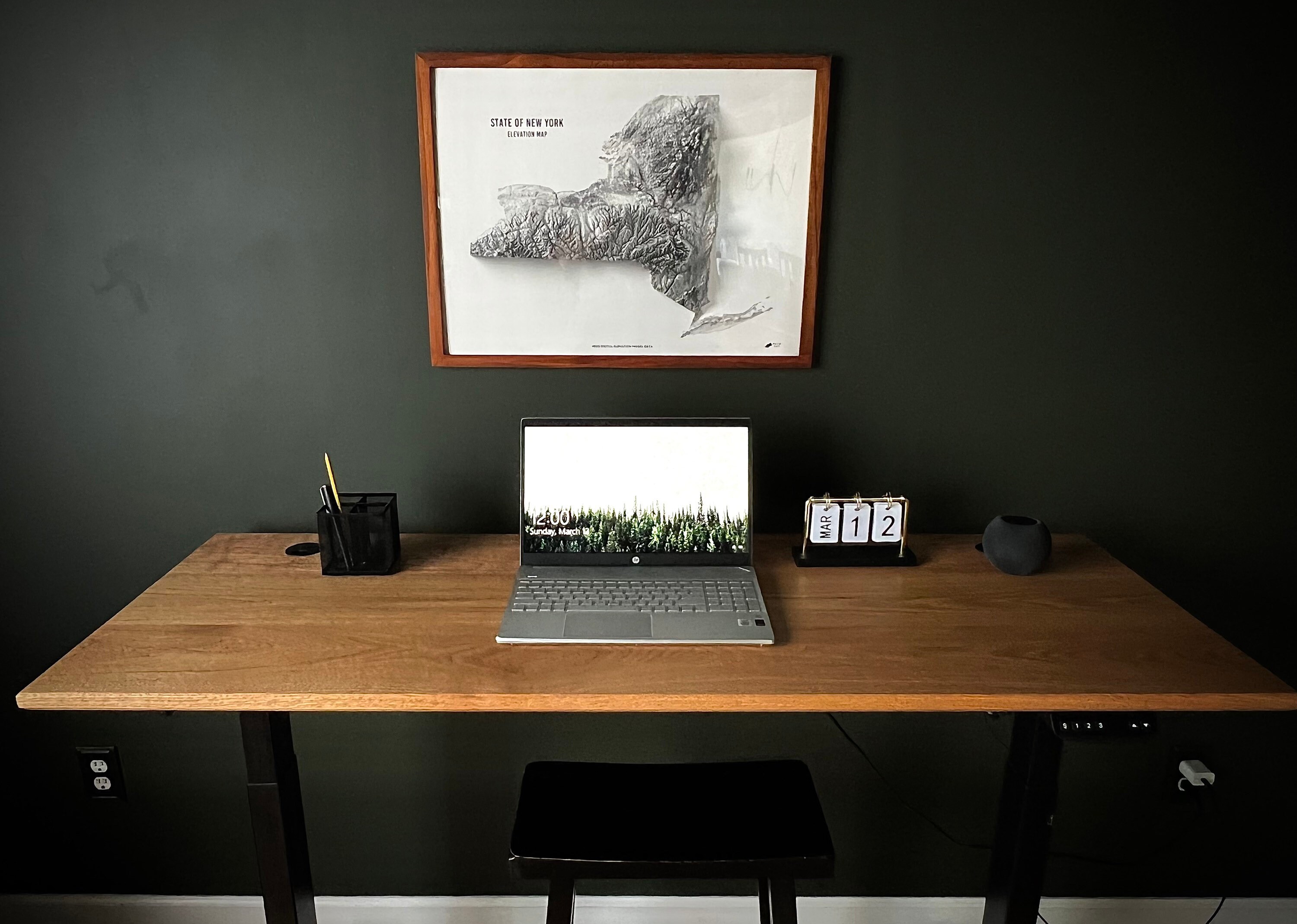 Height Adjustable Office Desk / Custom Wood Desk / Gift for Him / Gift ...