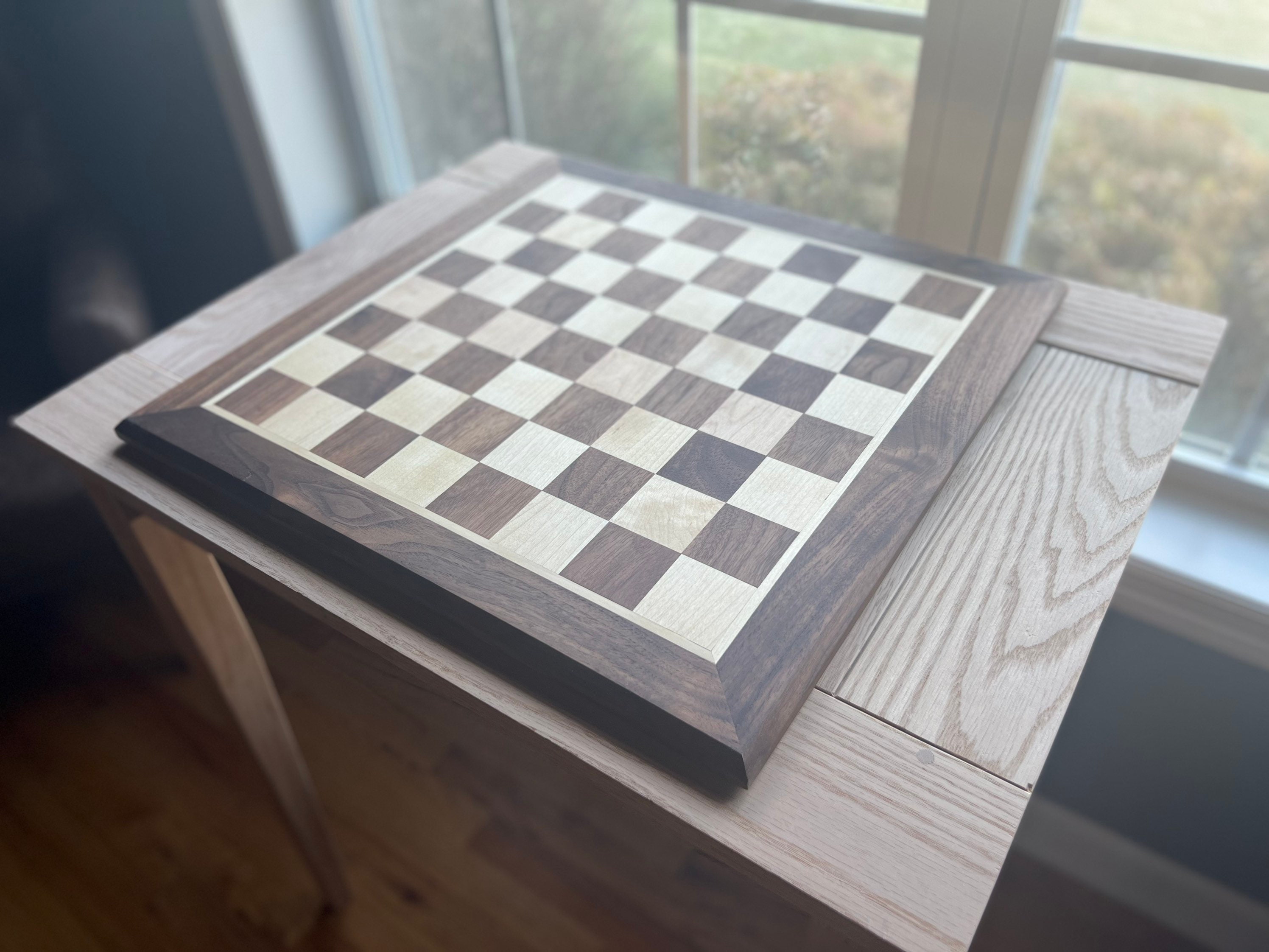 Walnut Chess Board, Handmade Checker Board, Heirloom Chess Board ...