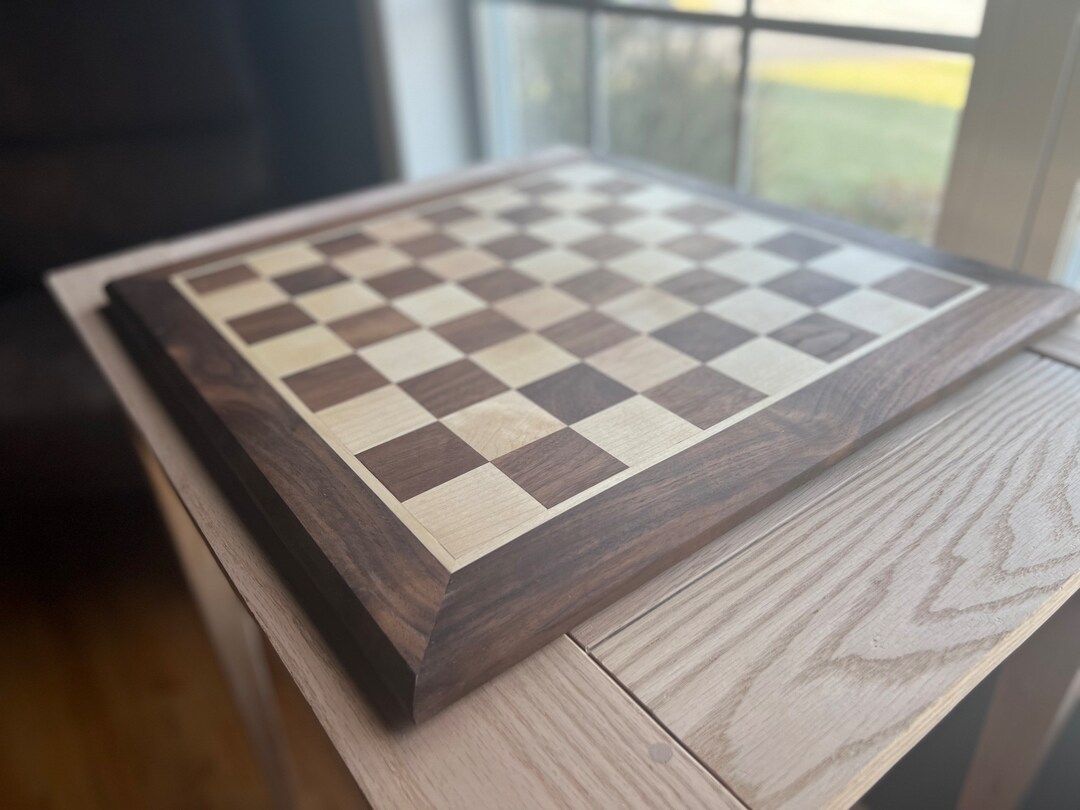 Walnut Chess Board, Handmade Checker Board, Heirloom Chess Board ...