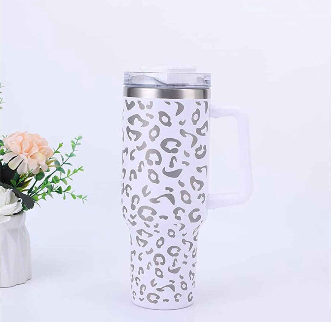 Stanley Style Quencher Stainless Steel Vacuum Insulated 40 Oz Tumbler ...