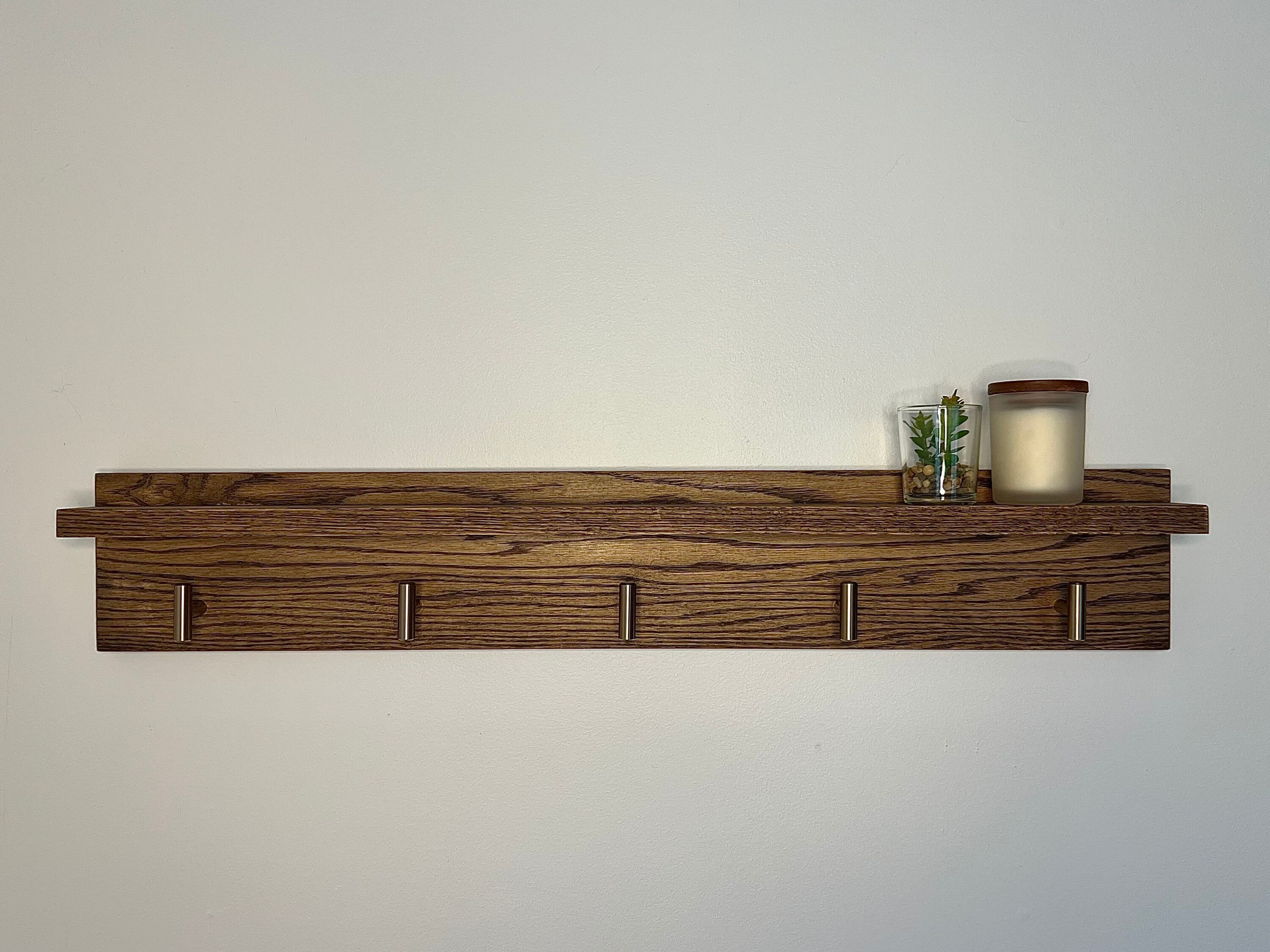Coat Rack and Key Holder, Entryway Organizer, Shelf, Wall Mounted Coat ...