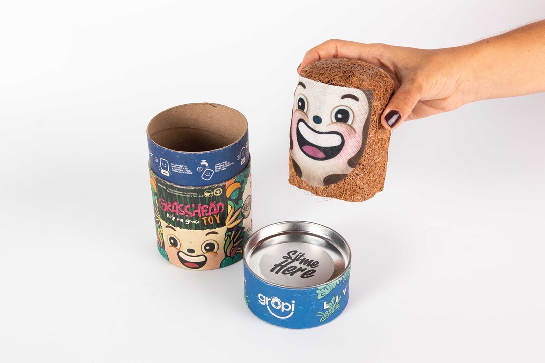 Meet Smile Grass Head Toy Grow Fun and Protect the Tropical - Etsy