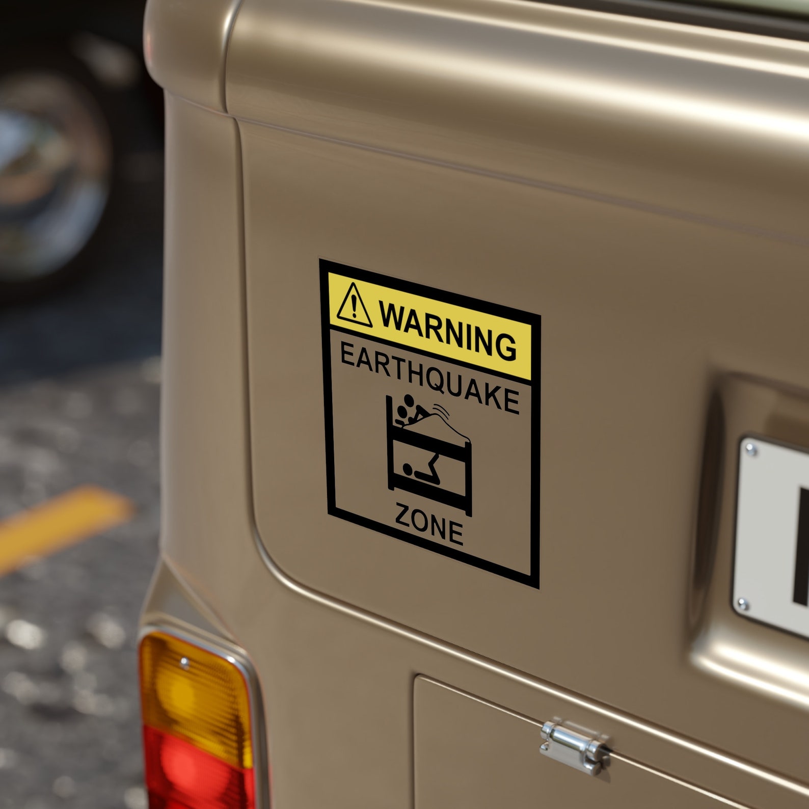 Earthquake Zone Sticker - Transparent - Etsy