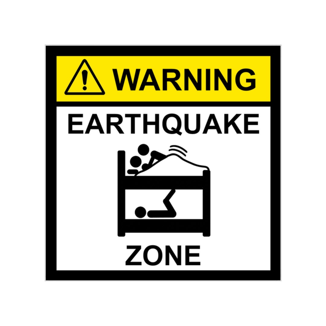 Earthquake Zone Sticker - Transparent - Etsy